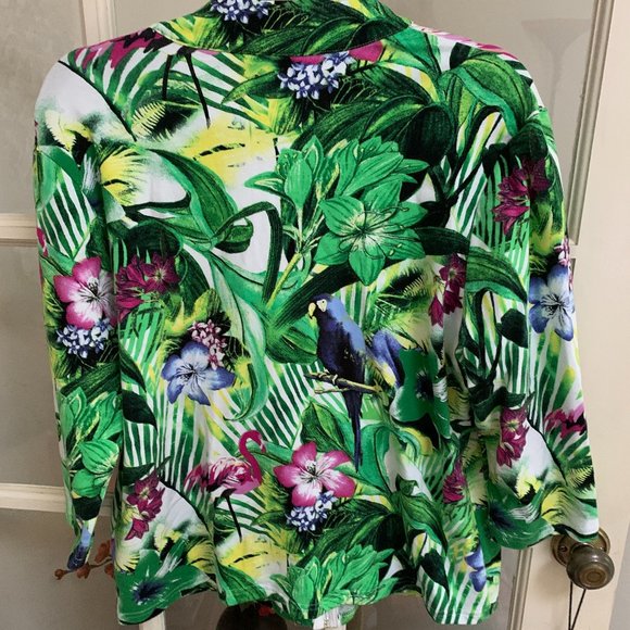 Onque Casuals | Jackets & Coats | Onque Casual Multicolor Tropical Zip ...